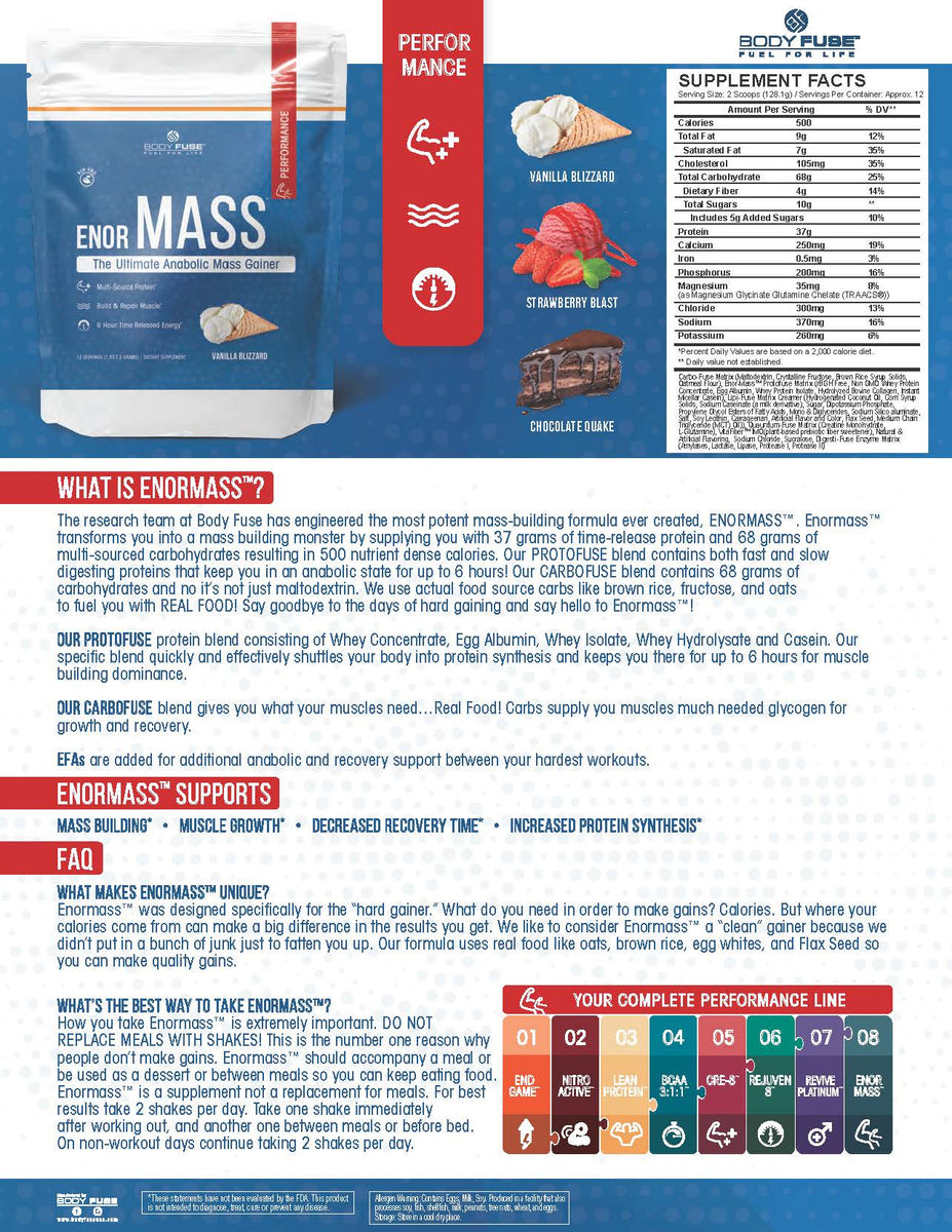 Enormass Weight Gainer and Muscle Builder – Active Republic